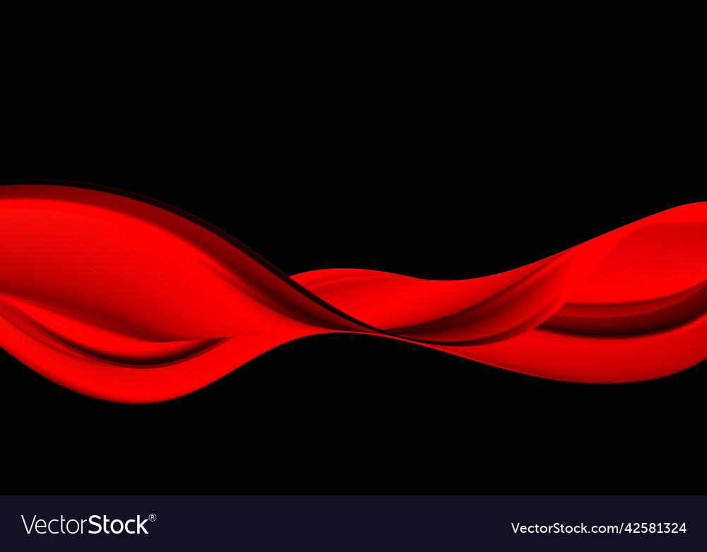 Dark abstract wave background red wave Royalty Free Vector