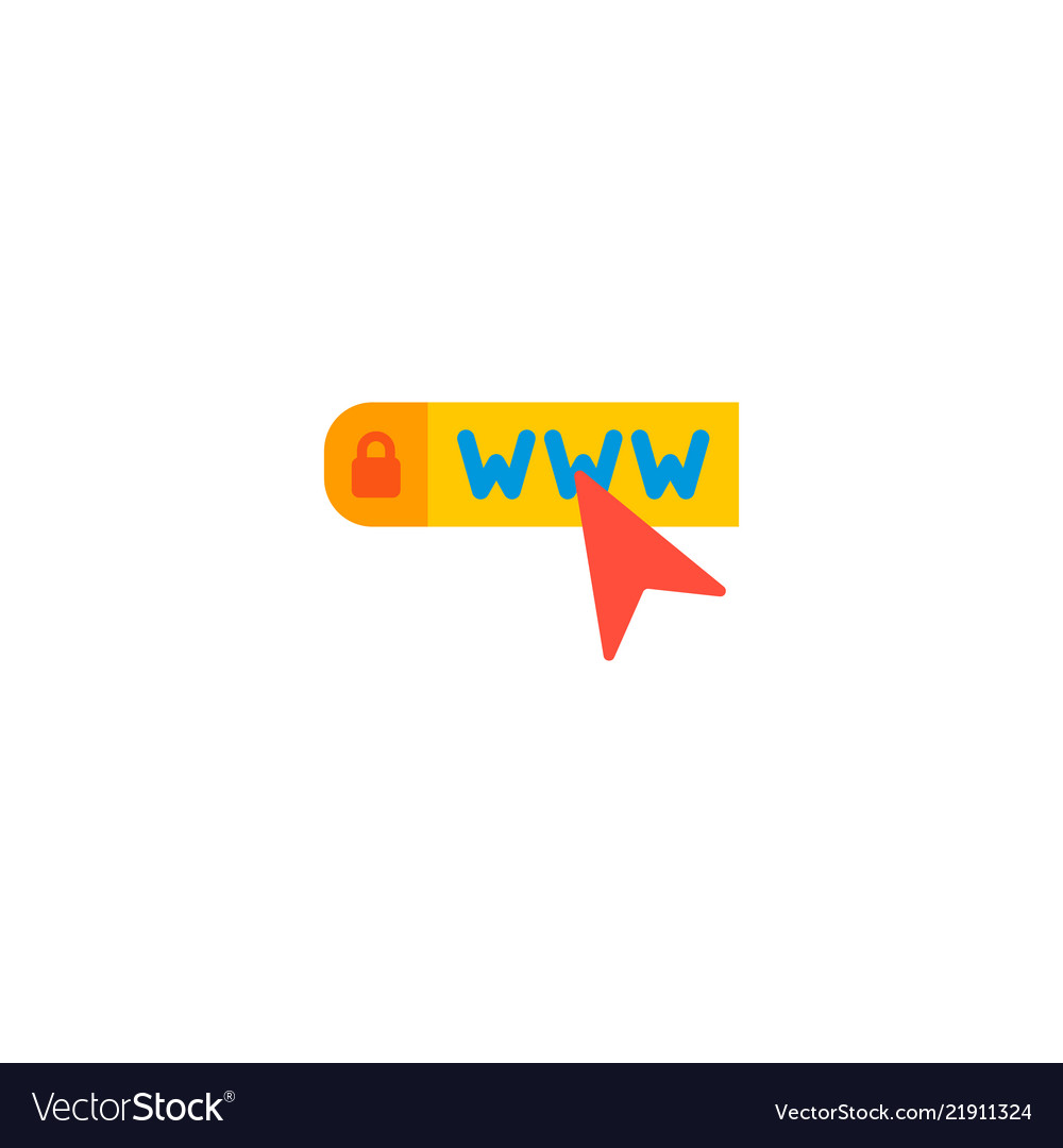 Domain icon flat element Royalty Free Vector Image