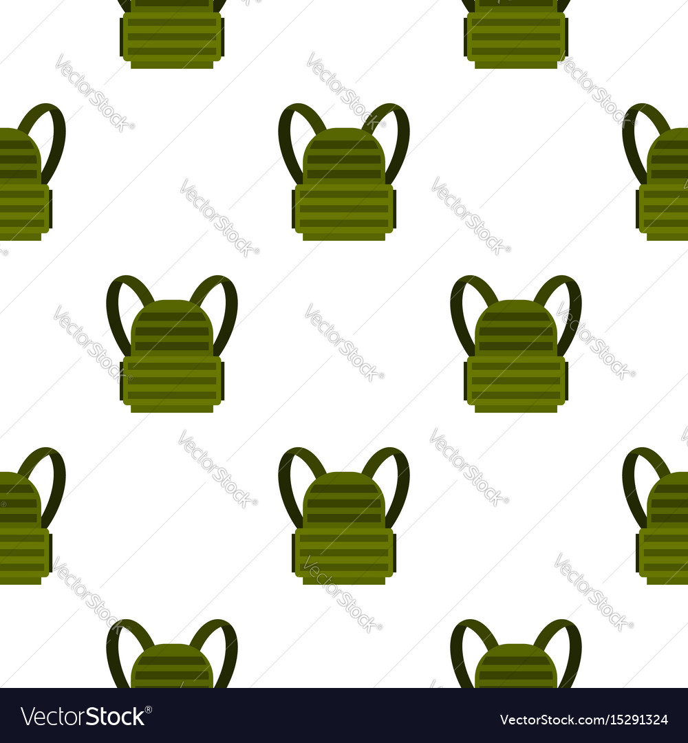 Military backpack pattern flat Royalty Free Vector Image
