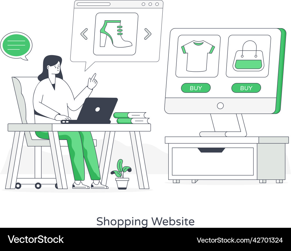 Shopping website Royalty Free Vector Image - VectorStock