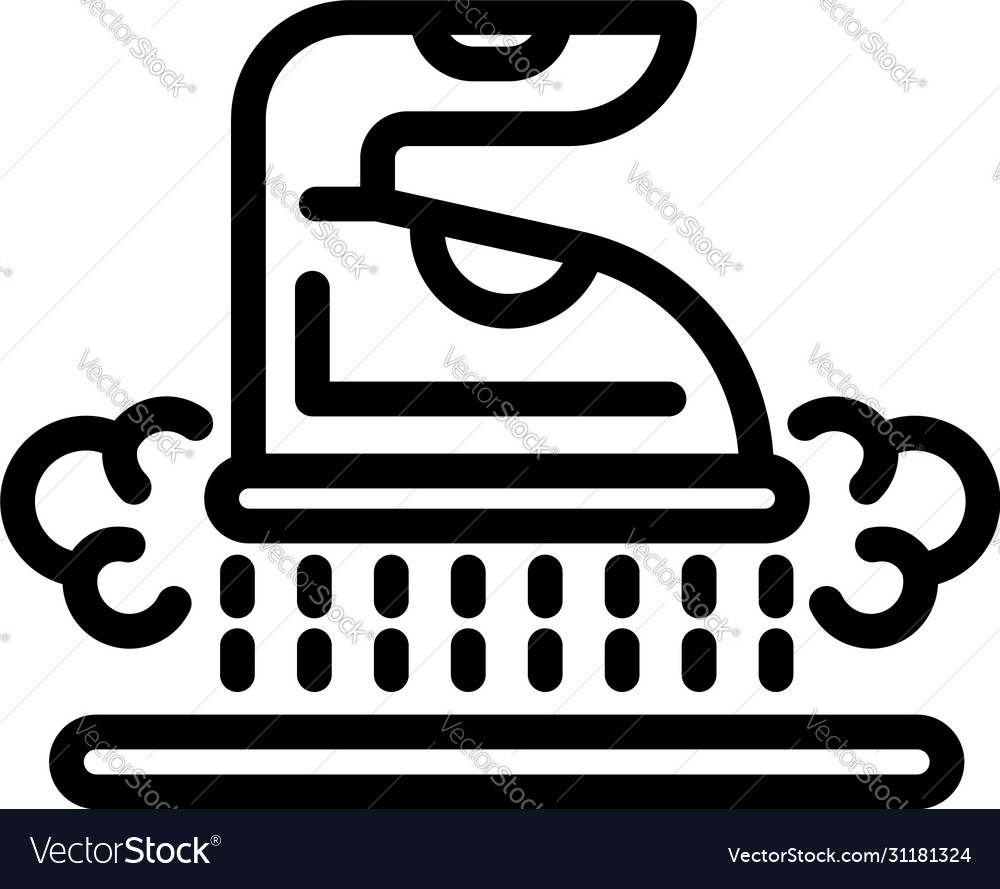 Steam iron icon outline style Royalty Free Vector Image Steam iron icon outline style Royalty Free Vector Image