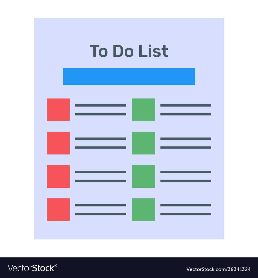 Task list Royalty Free Vector Image - VectorStock
