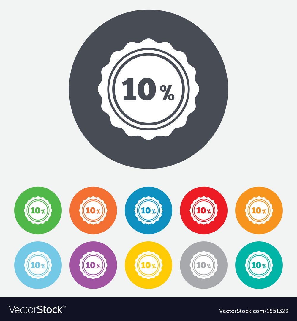 10 Percent Discount Sign Icon Sale Symbol Vector Image 10-percent-discount-sign-icon-sale-symbol-vector-image