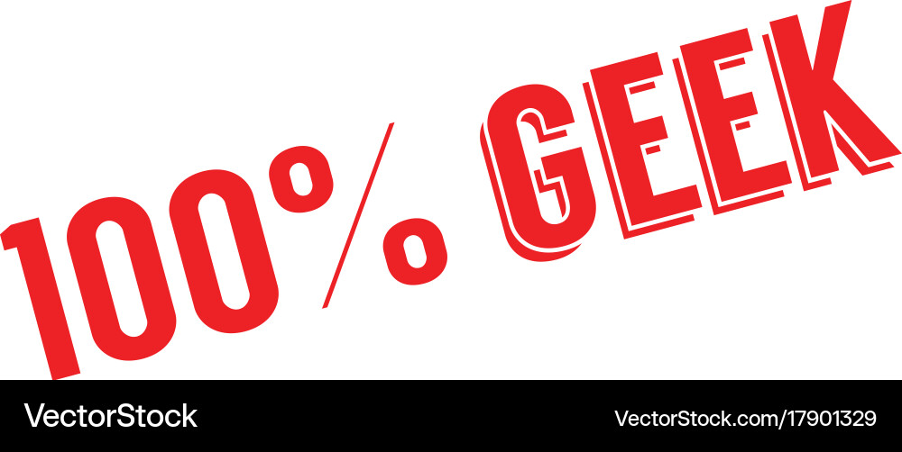 100 geek rubber stamp Royalty Free Vector Image