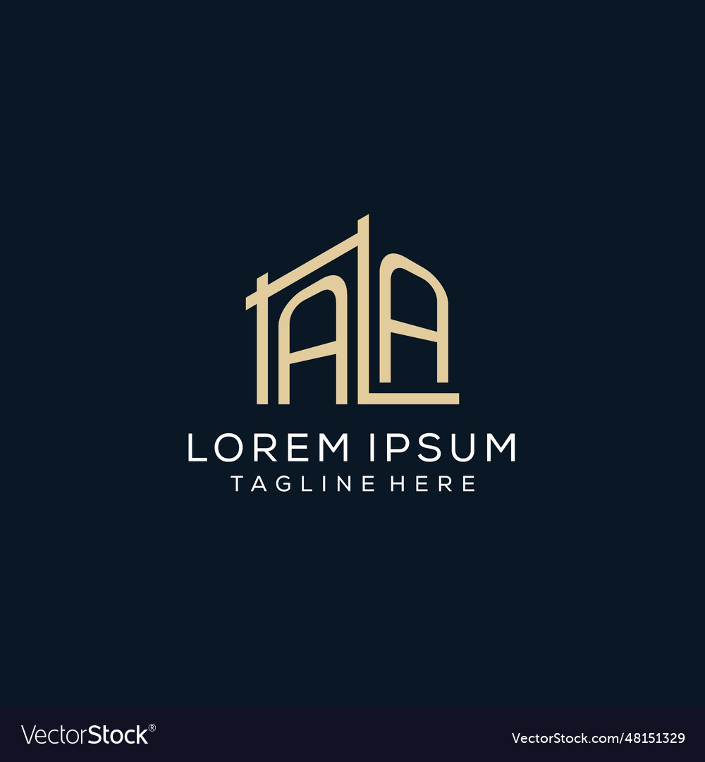 Initial aa logo clean and modern architectural Vector Image