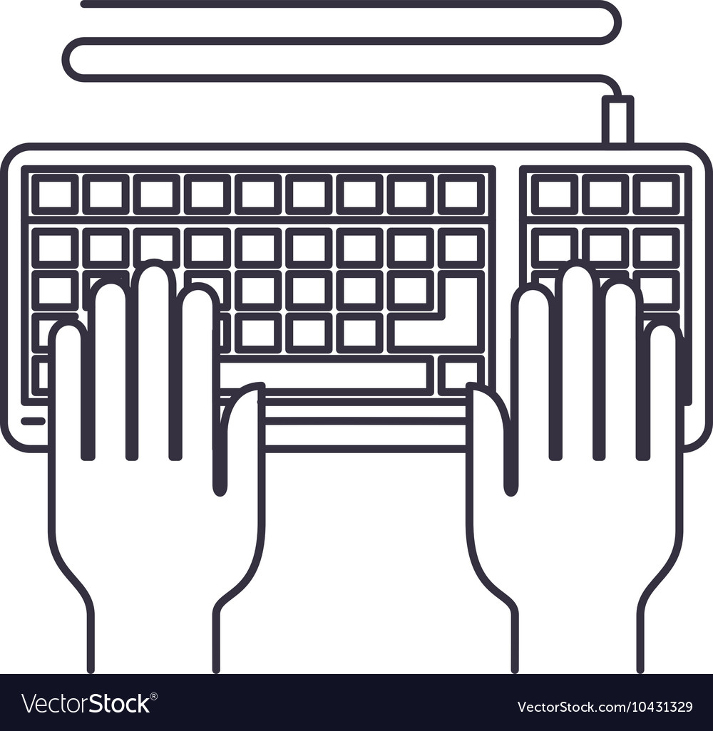Keyboard computer isolated icon Royalty Free Vector Image