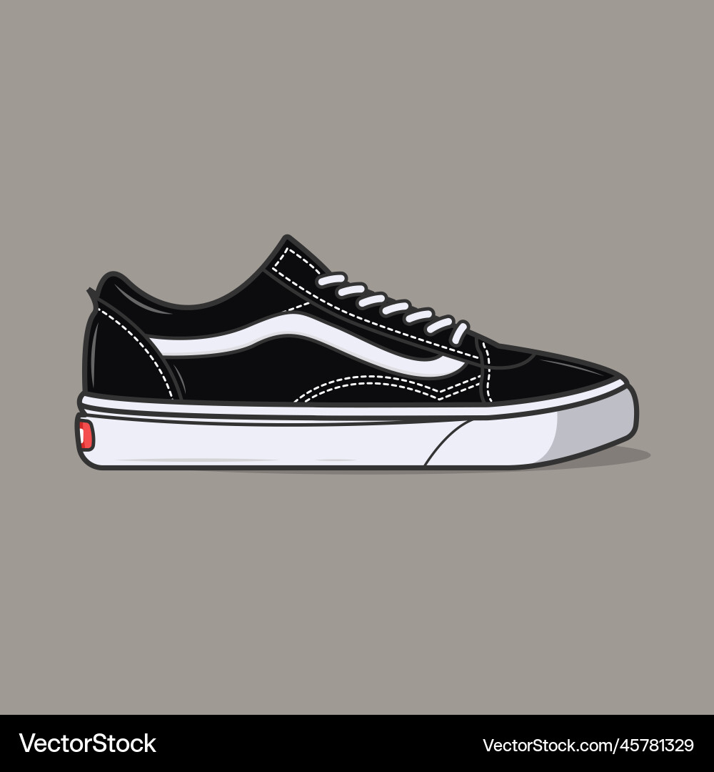 Old skool shoes Royalty Free Vector Image - VectorStock
