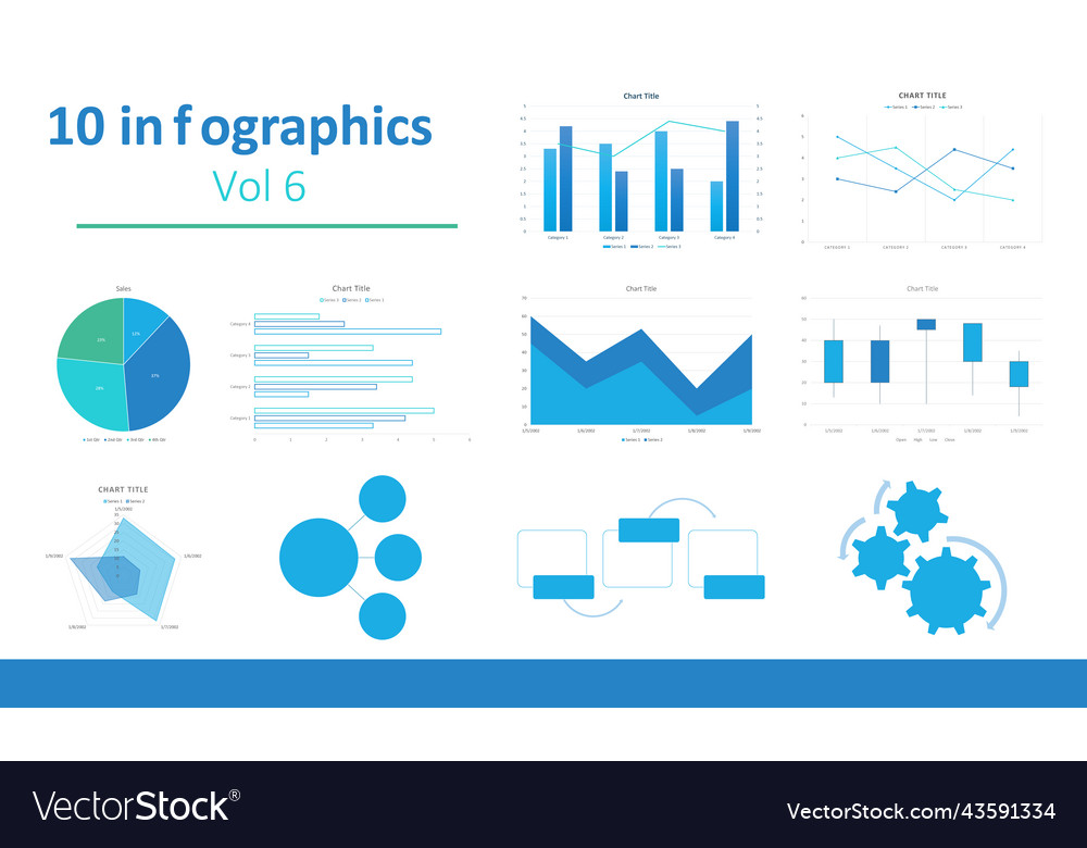 10 infographics elements Royalty Free Vector Image