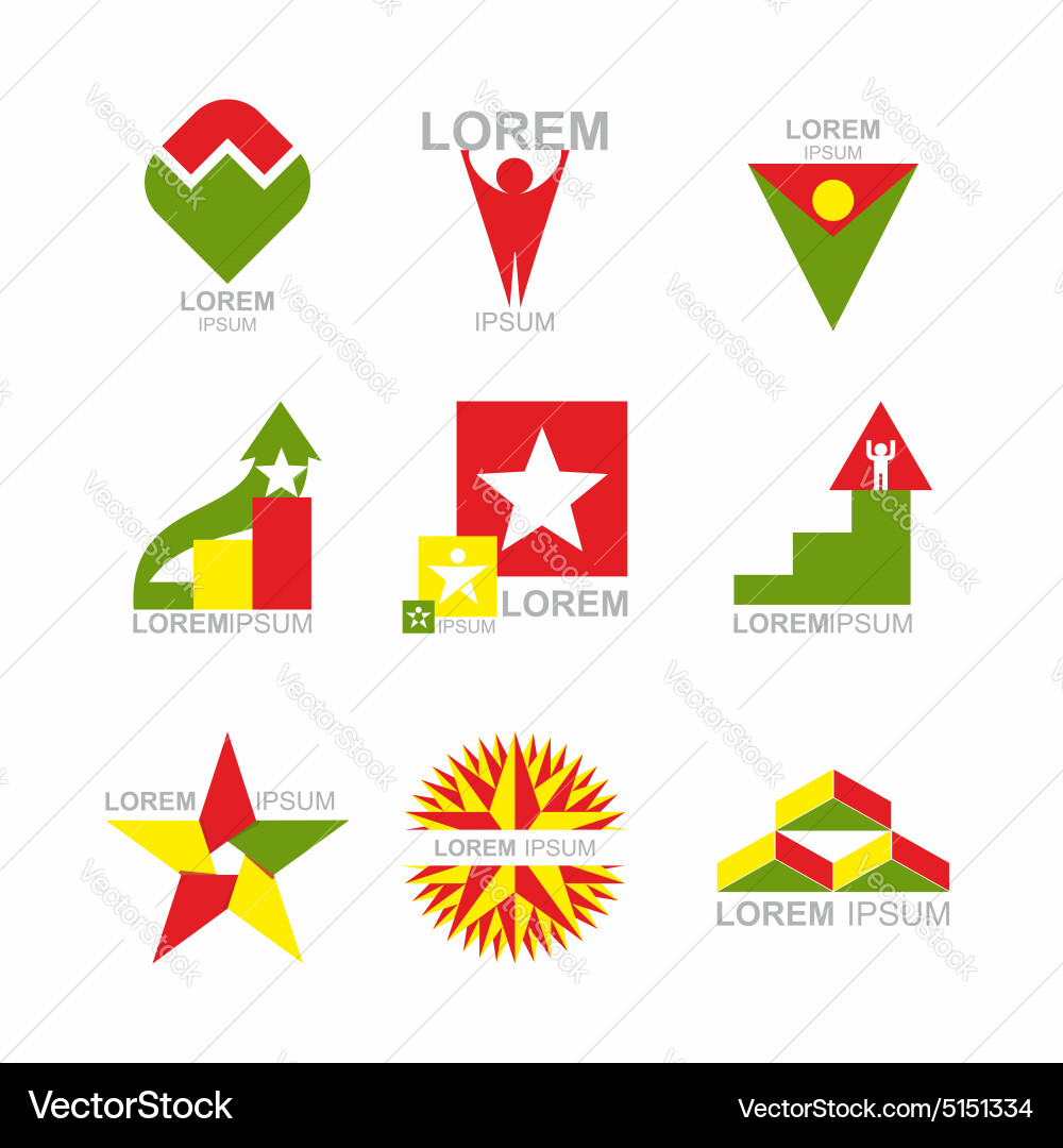 Business icons set design elements Royalty Free Vector Image
