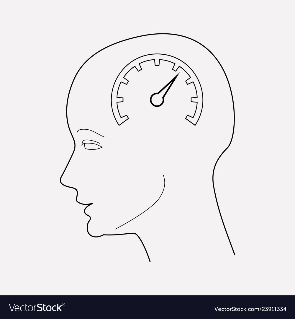 Faster thinking icon line element Royalty Free Vector Image