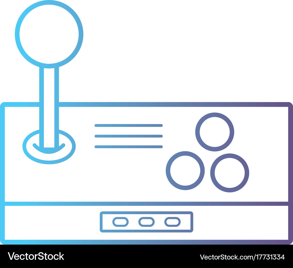 Line videogame console electronic technology Vector Image