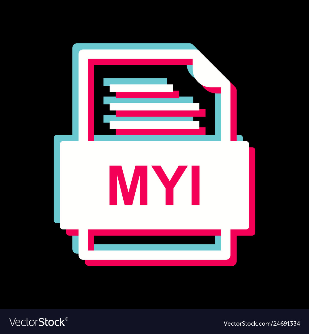Myi file document icon Royalty Free Vector Image