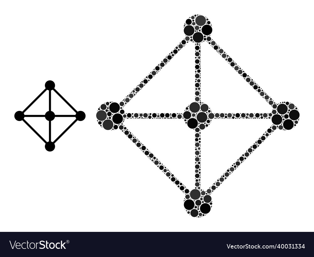 Rhombus grid nodes composition of small Royalty Free Vector Rhombus grid nodes composition of small Royalty Free Vector