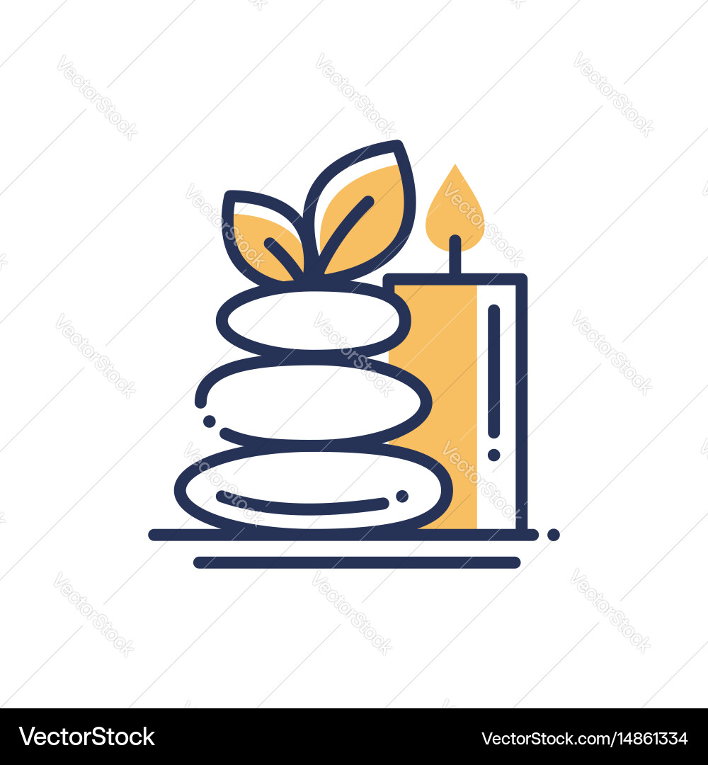 Spa relaxation - modern single line icon Vector Image