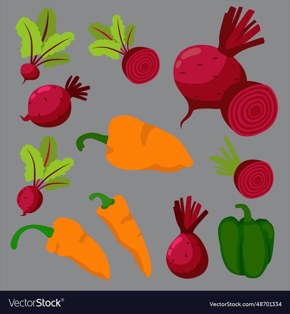 Vegetables collection Royalty Free Vector Image