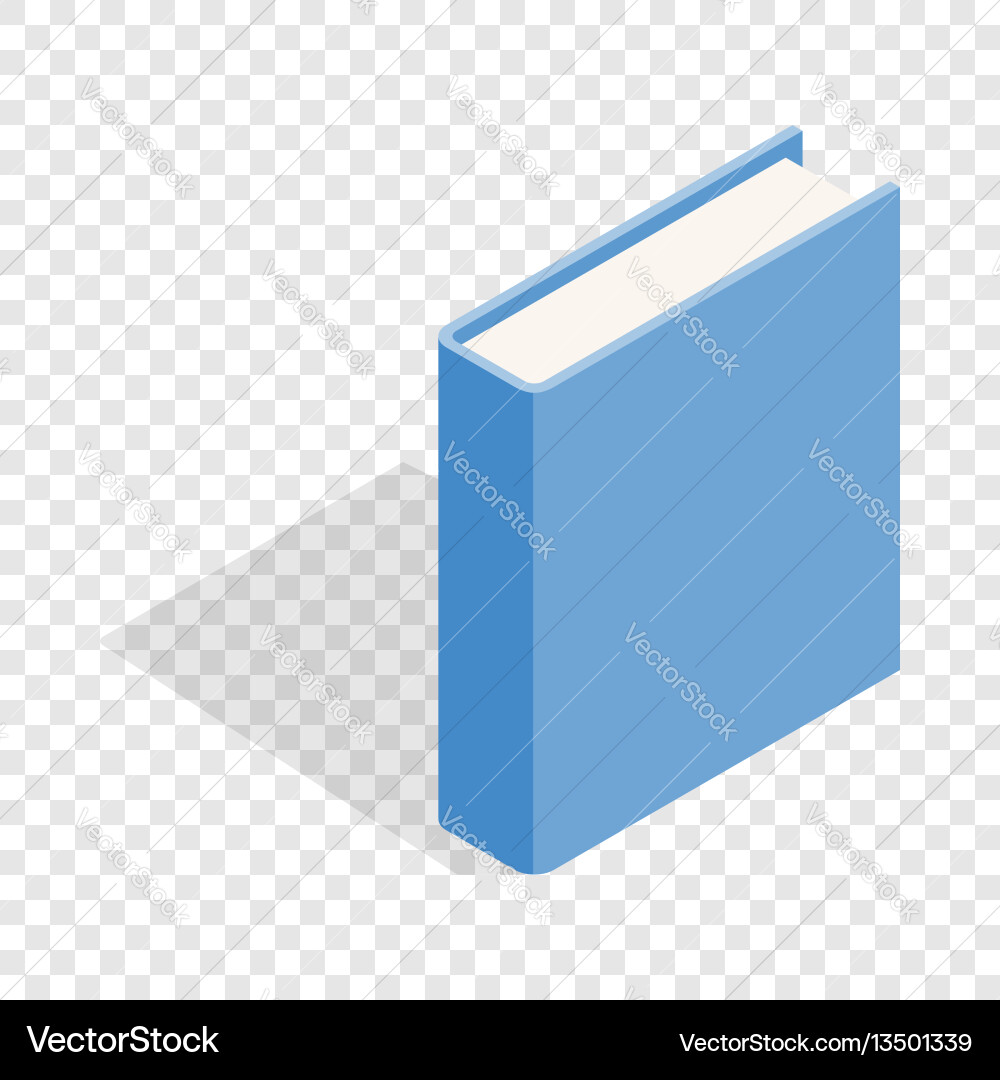 Blue book isometric icon Royalty Free Vector Image