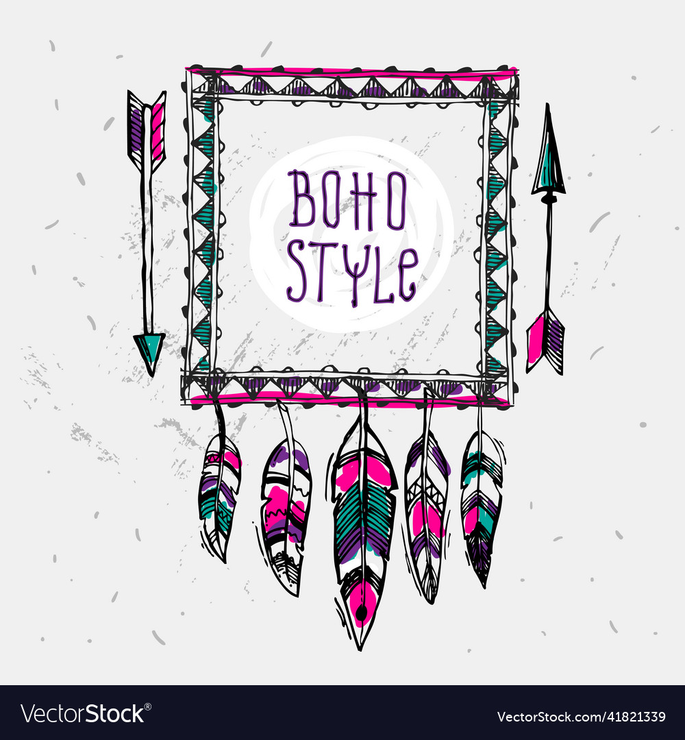 Boho Royalty Free Vector Image - VectorStock