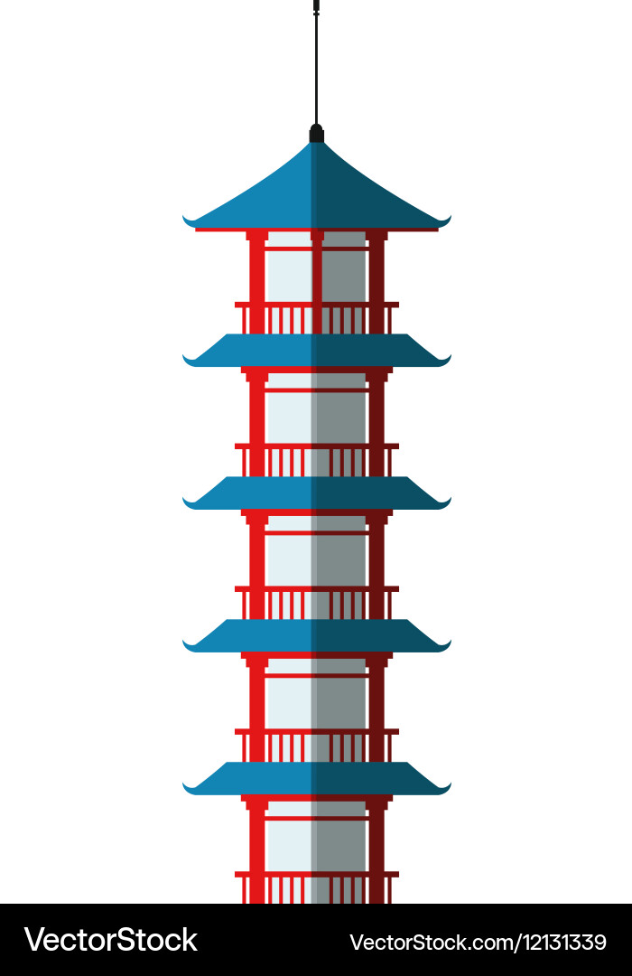 Isolated tower of china design Royalty Free Vector Image