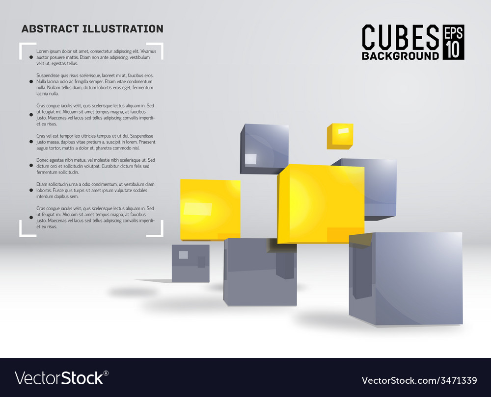 Realistic cubes background concept Royalty Free Vector Image