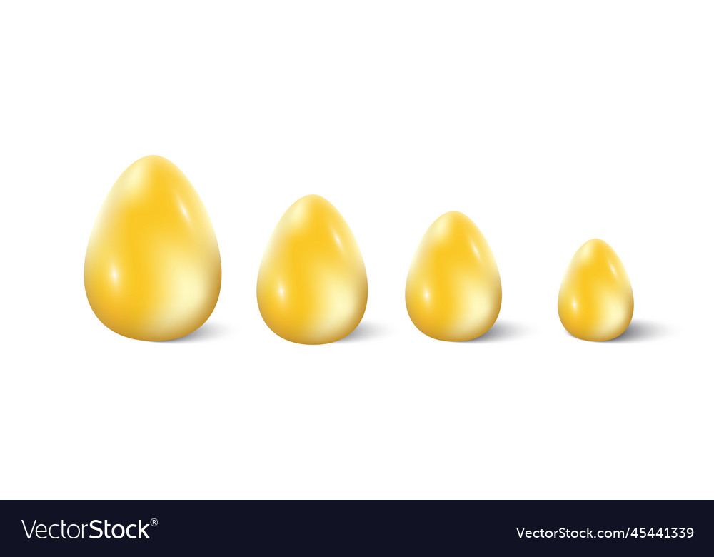 Shiny eggs 3d template modern realistic 3d Vector Image