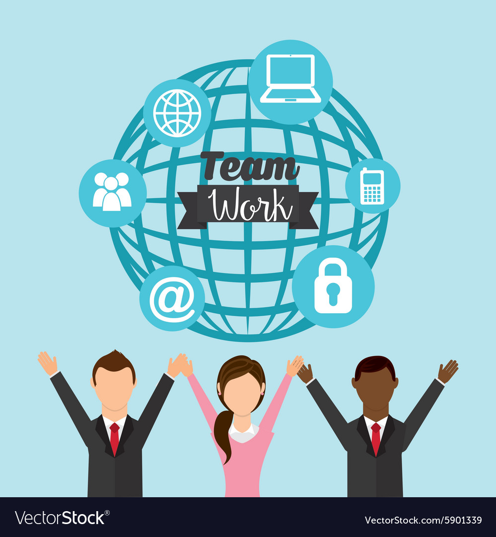 Team work Royalty Free Vector Image - VectorStock