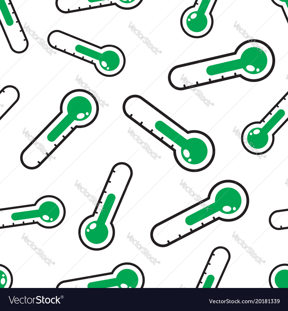 Thermometer icon seamless pattern background Vector Image