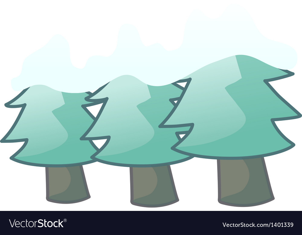 Three trees Royalty Free Vector Image - VectorStock