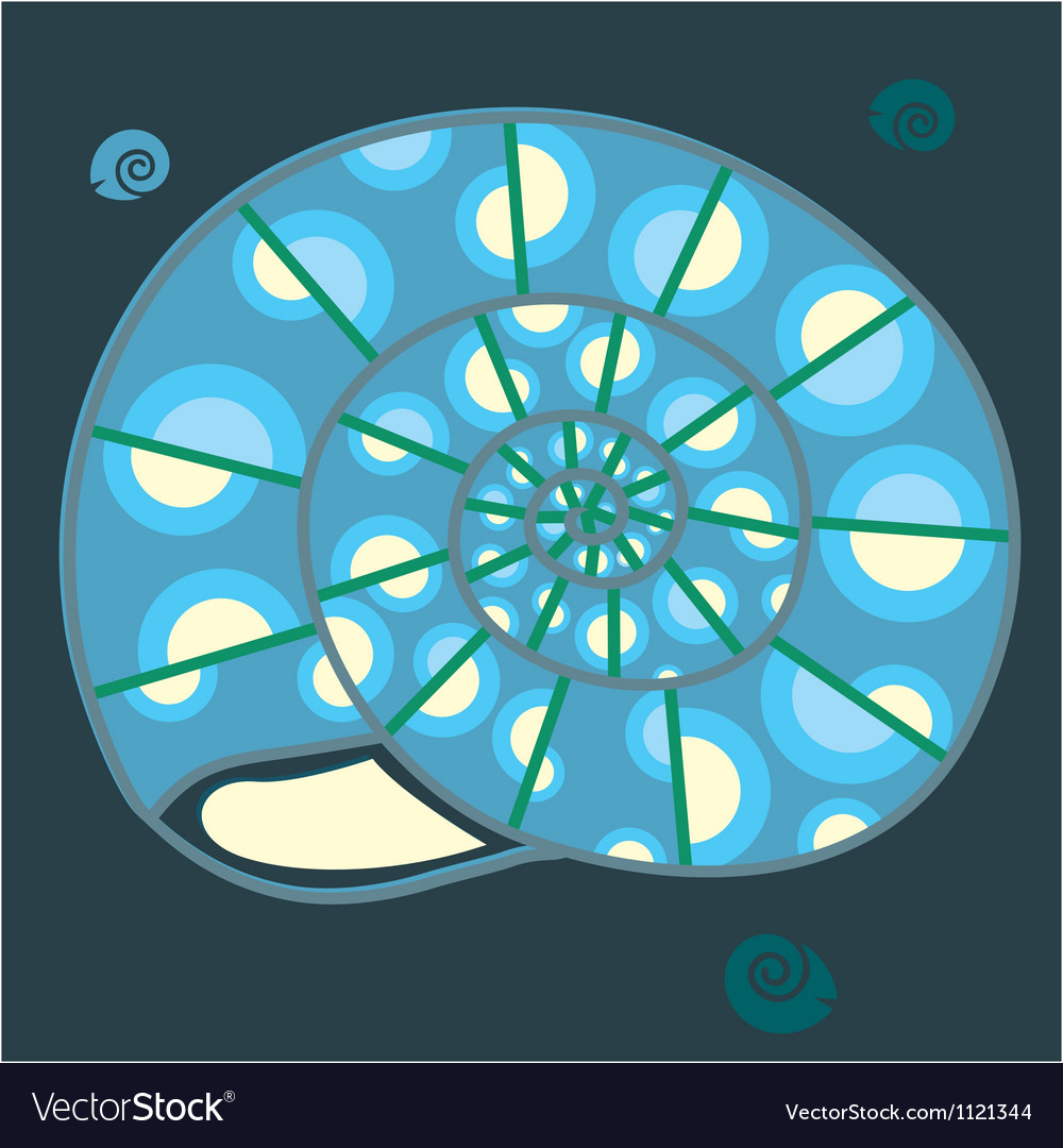 Blue shell Royalty Free Vector Image - VectorStock