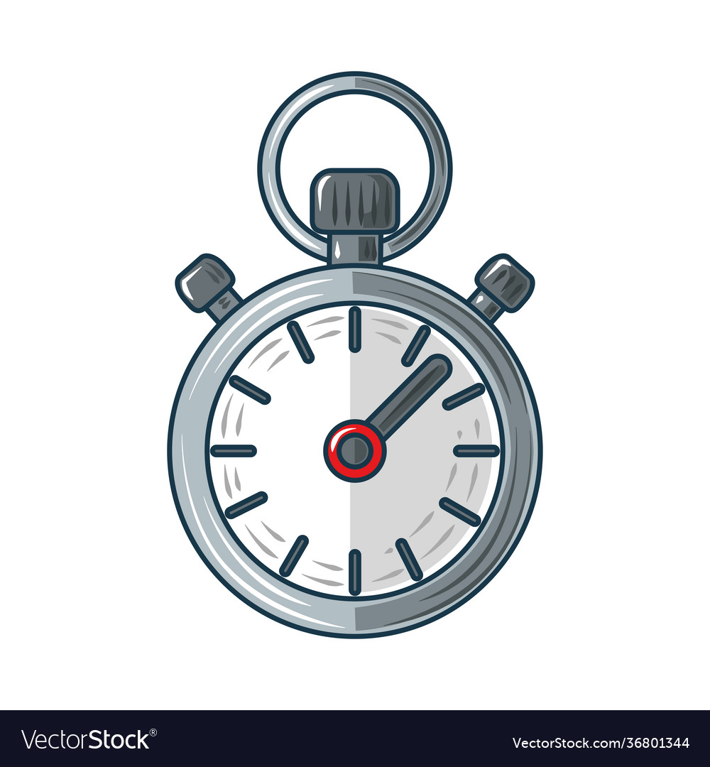 Chronometer clock time Royalty Free Vector Image