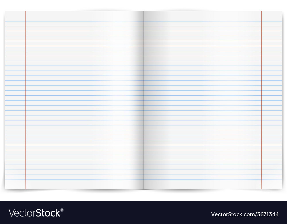 Exercise book Royalty Free Vector Image - VectorStock