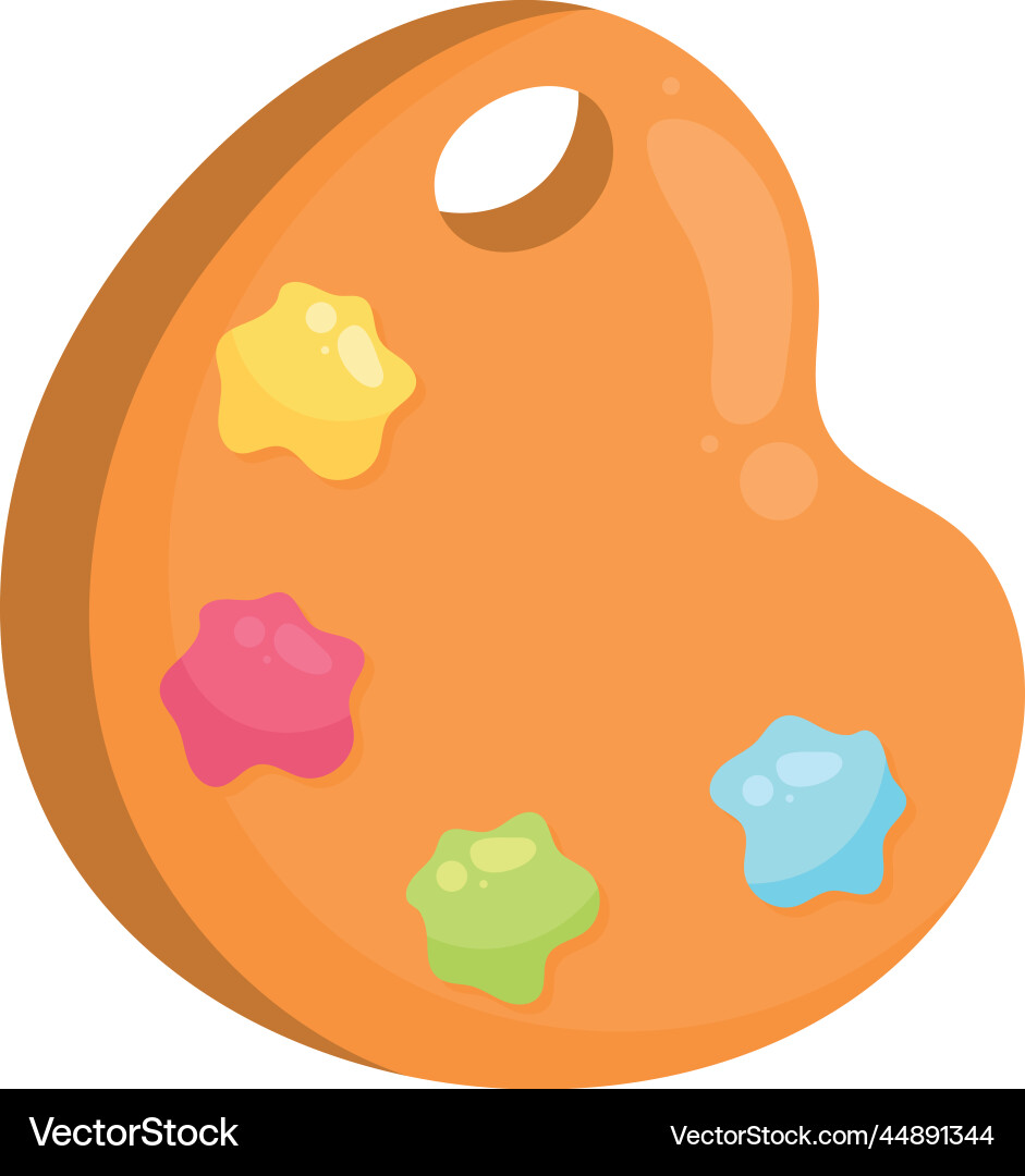 Paint palette school supply Royalty Free Vector Image