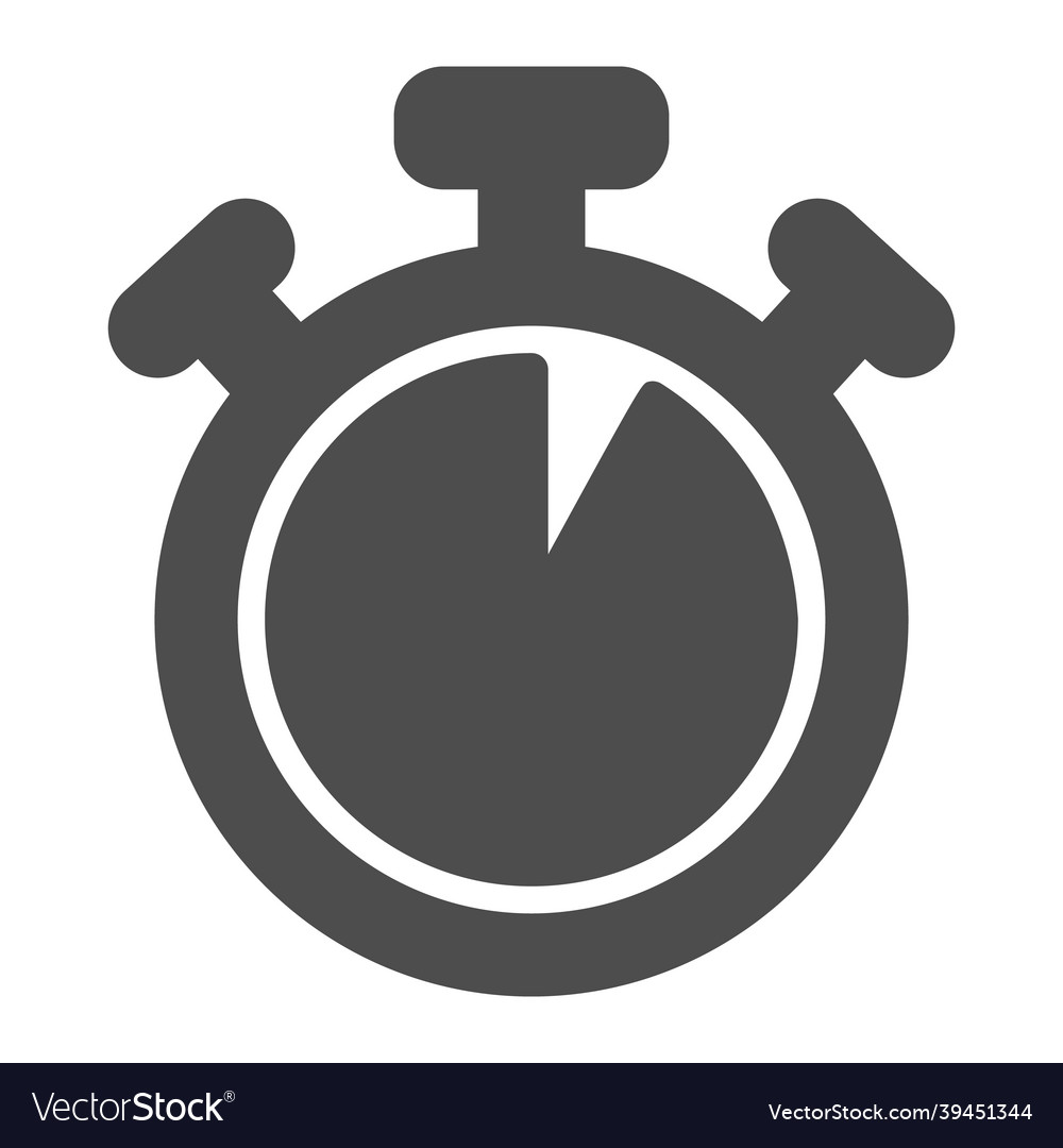 Stopwatch With Buttons 5 Seconds Timer Royalty Free Vector
