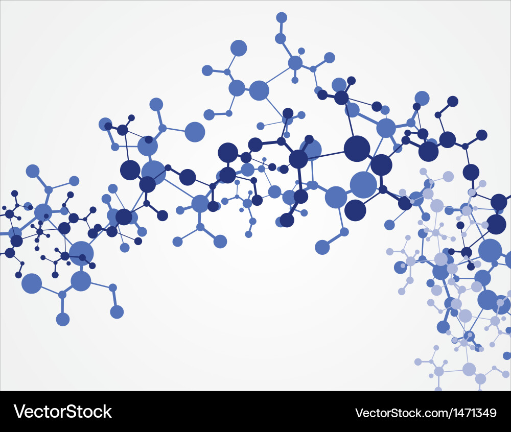 Abstract molecular structure background Royalty Free Vector