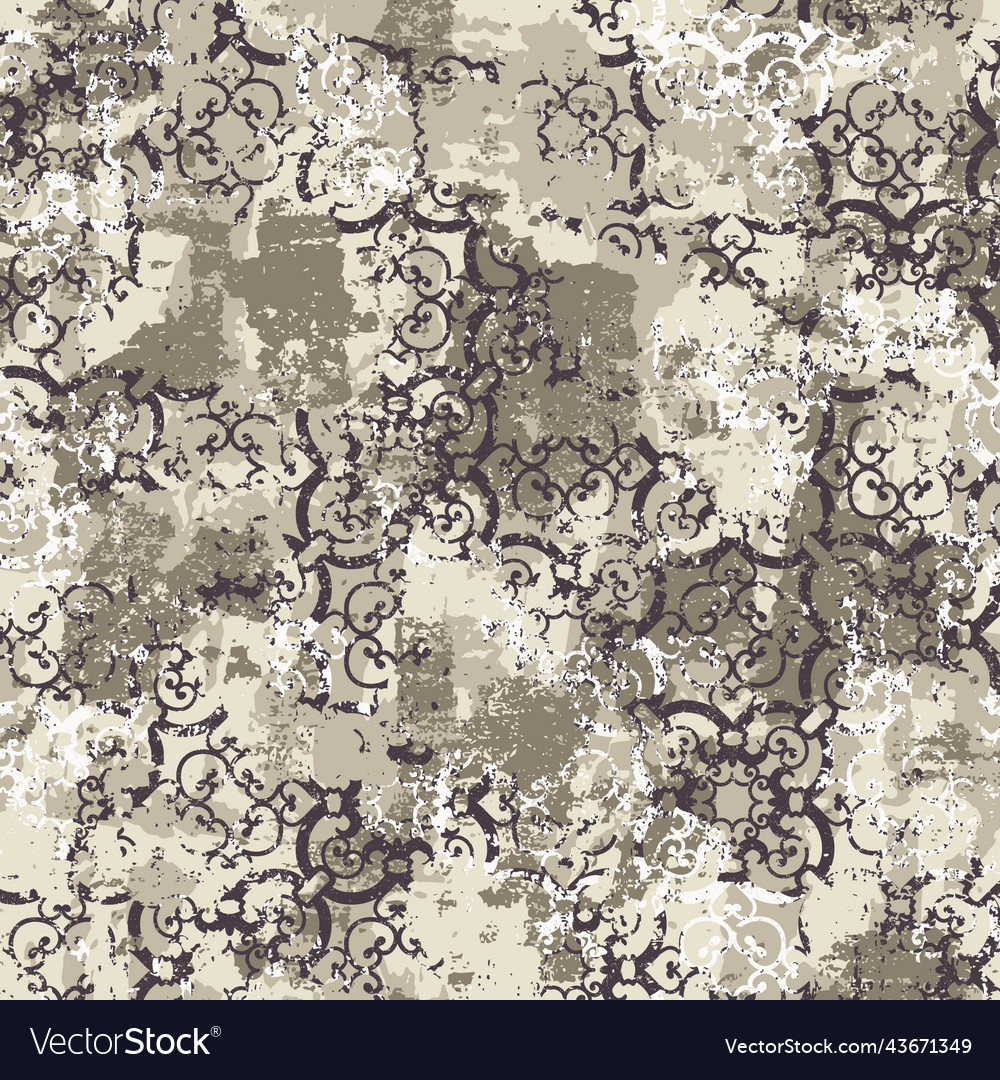 Arabesque baroque elements abstract wallpaper Vector Image