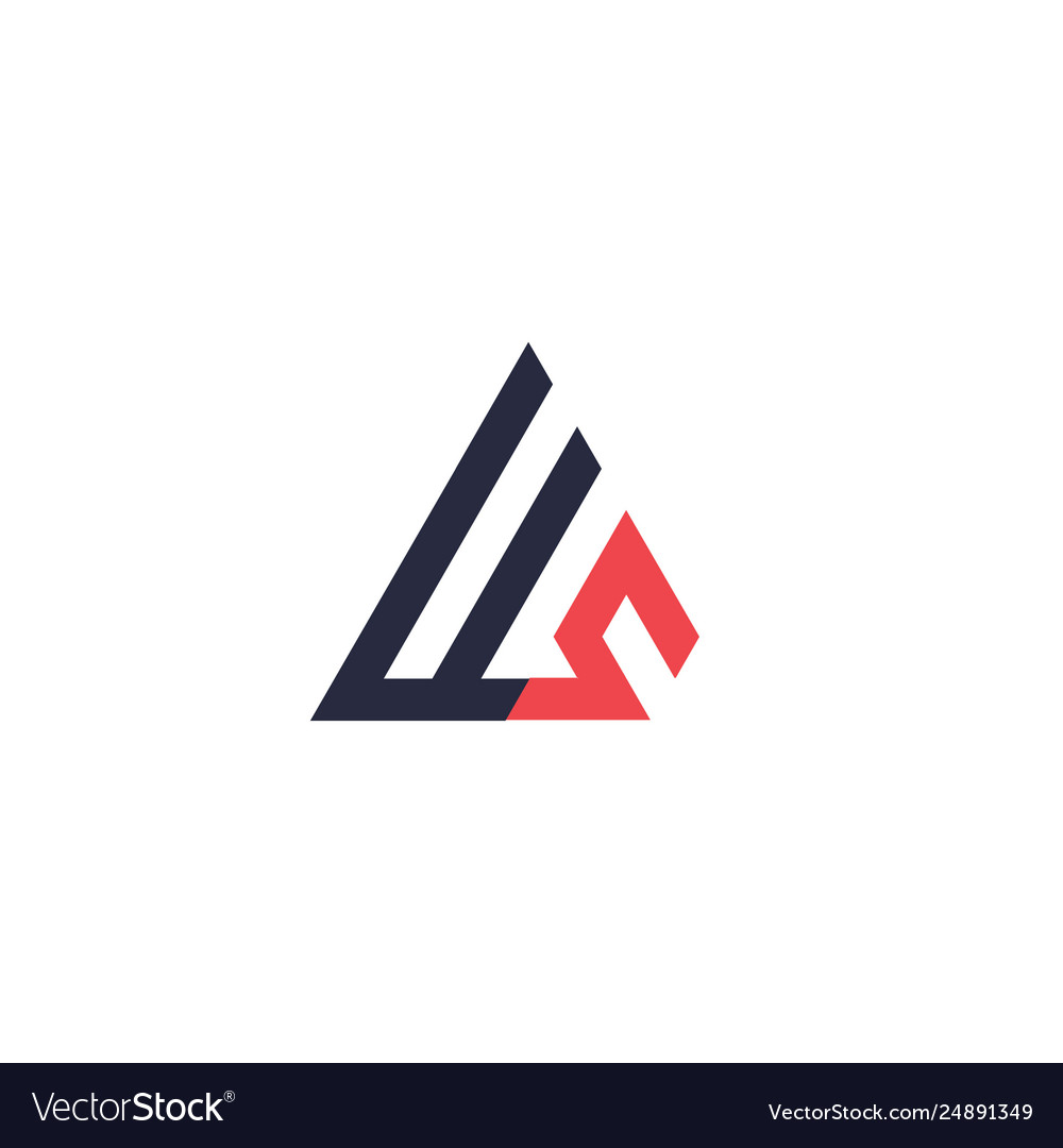 Initial letter triangle logo Royalty Free Vector Image