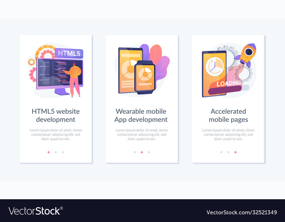 It development services app interface template Vector Image