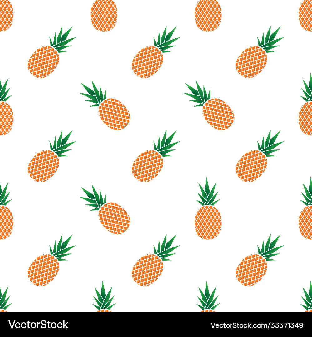 Pineapple seamless pattern Royalty Free Vector Image