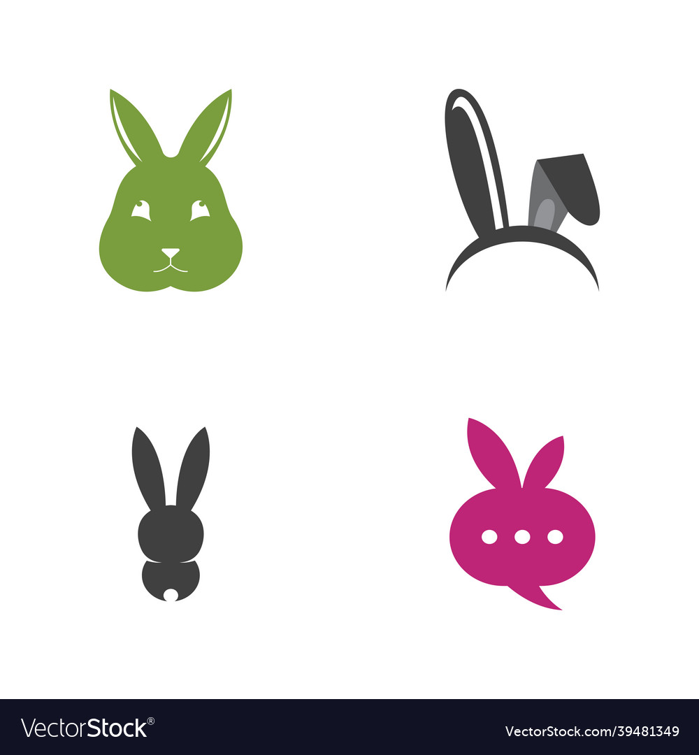 Rabbit icon design Royalty Free Vector Image - VectorStock