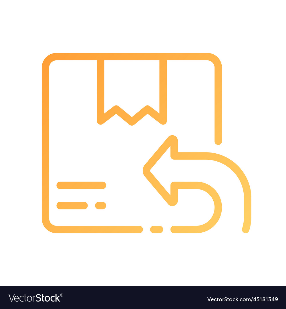 Return parcel pixel perfect gradient linear icon Vector Image