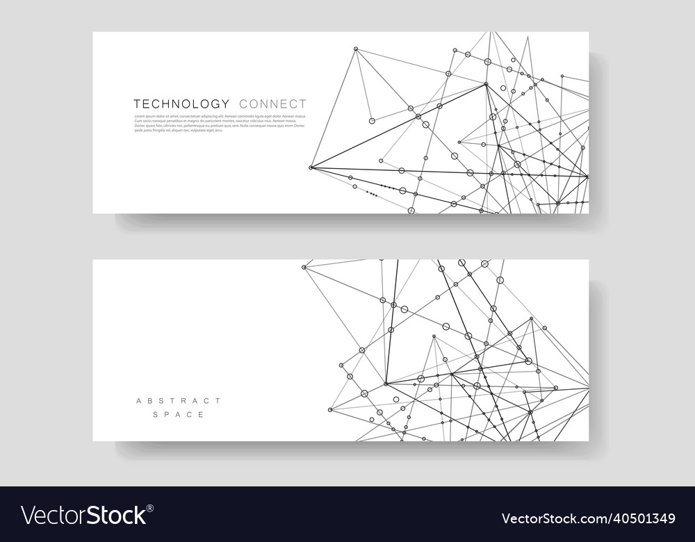 Template banner network technology Royalty Free Vector Image