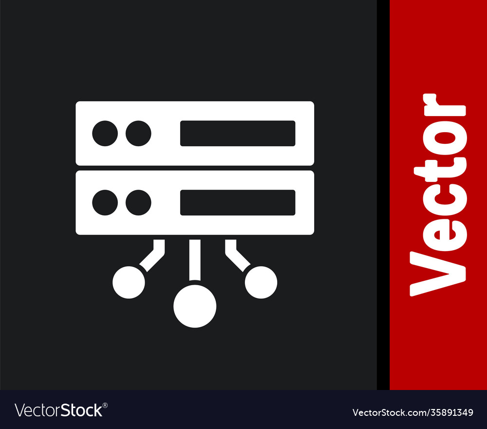 White server data web hosting icon isolated Vector Image