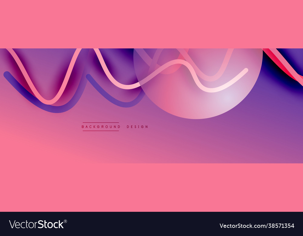 Abstract gradient background with wave line Vector Image