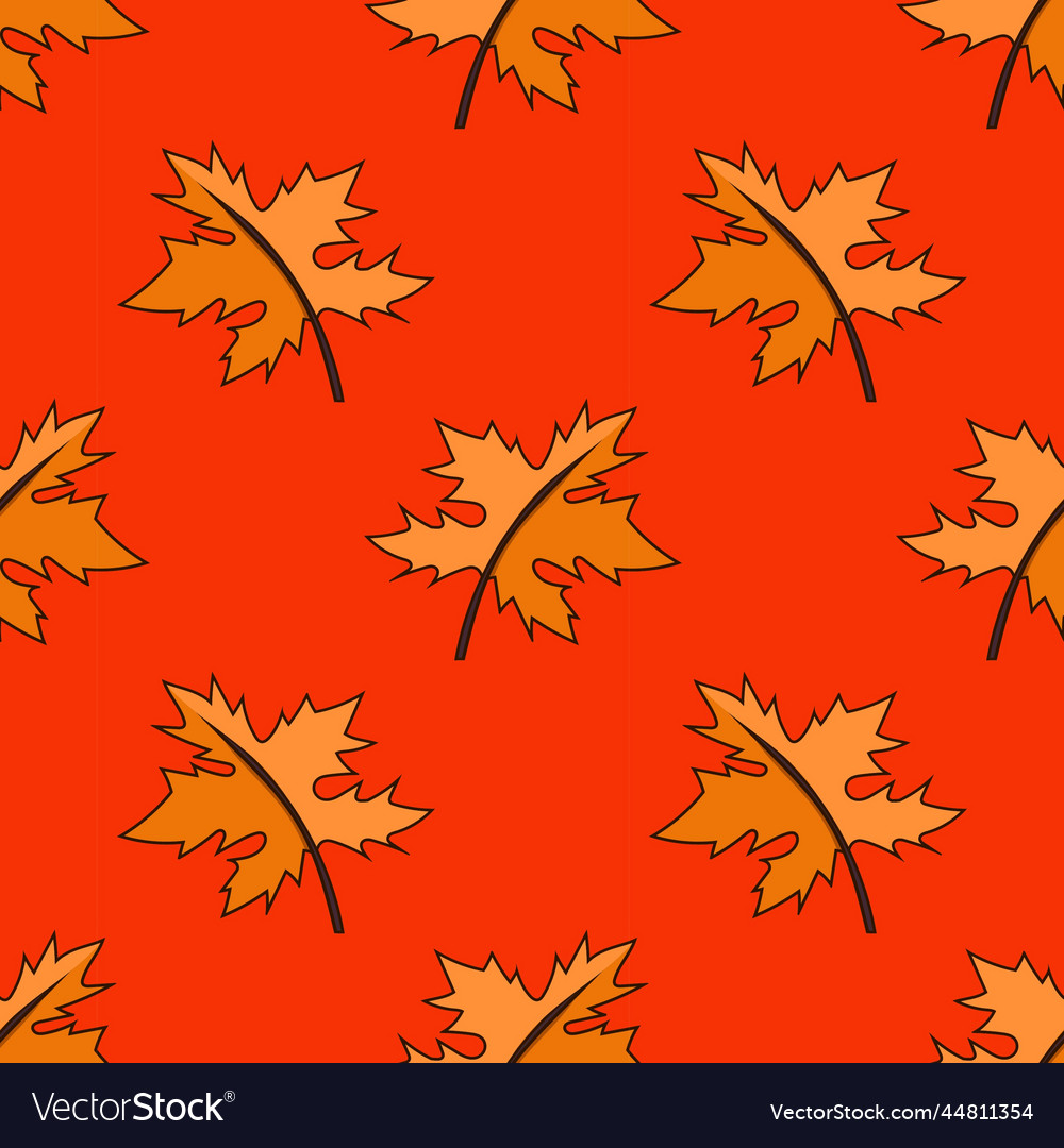 Autumn maple leaf pattern Royalty Free Vector Image