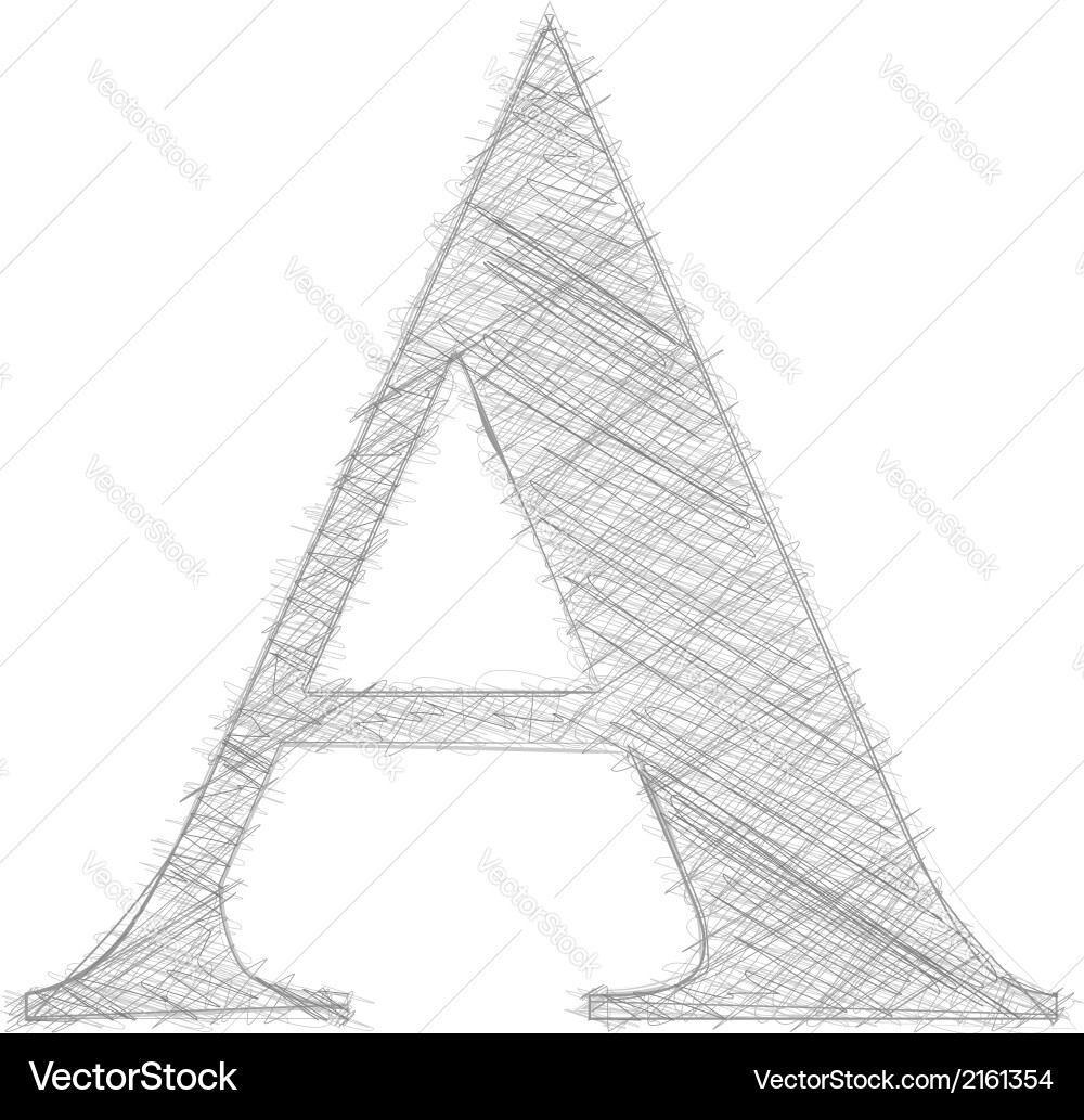 Freehand typography letter Royalty Free Vector Image