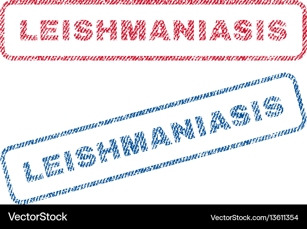 Leishmaniasis textile stamps Royalty Free Vector Image