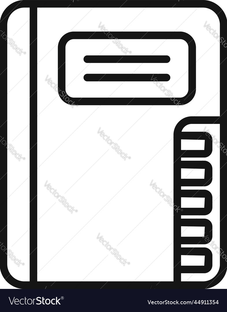 Web folder icon outline computer interface Vector Image