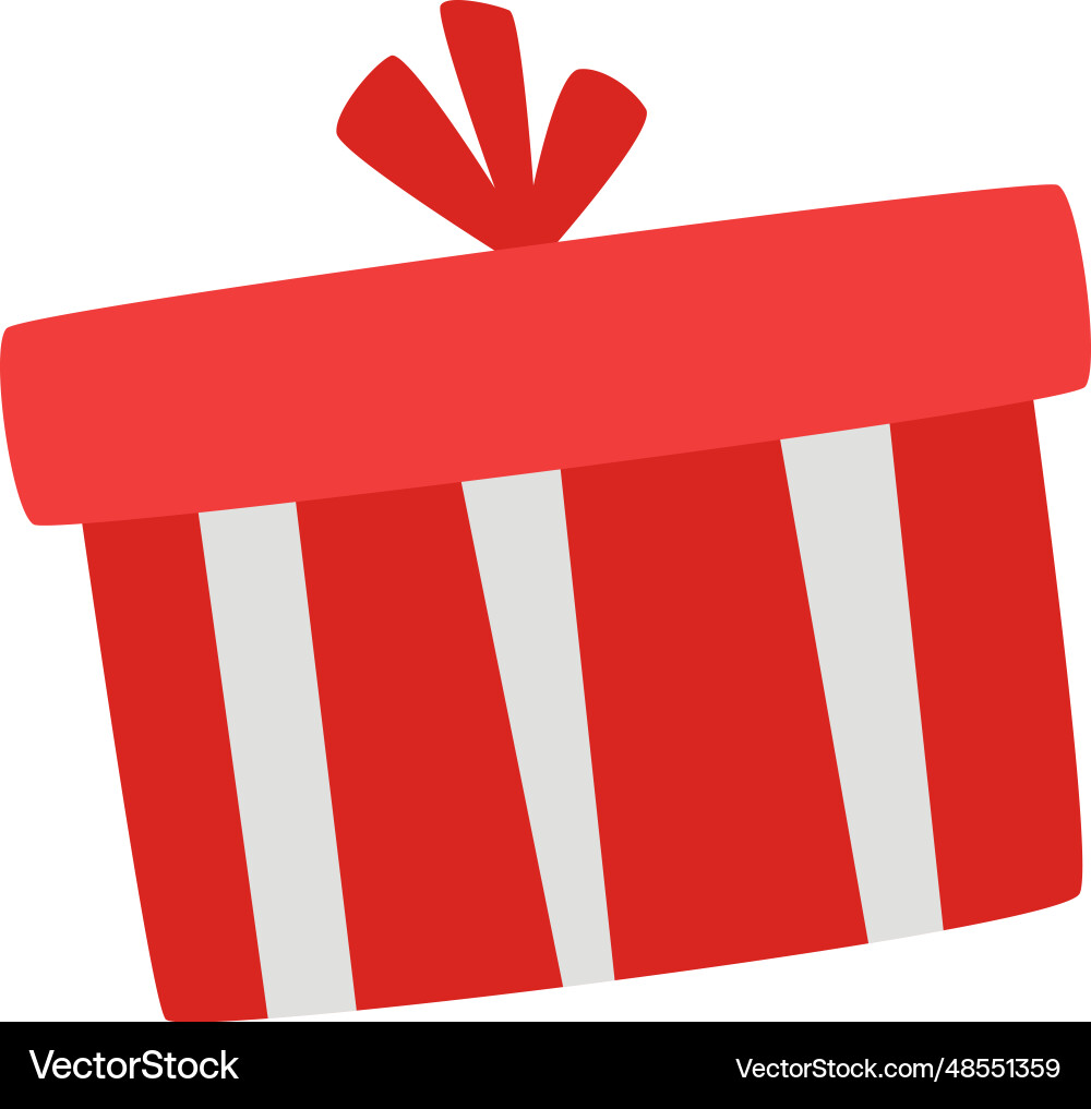 Gift box present Royalty Free Vector Image - VectorStock