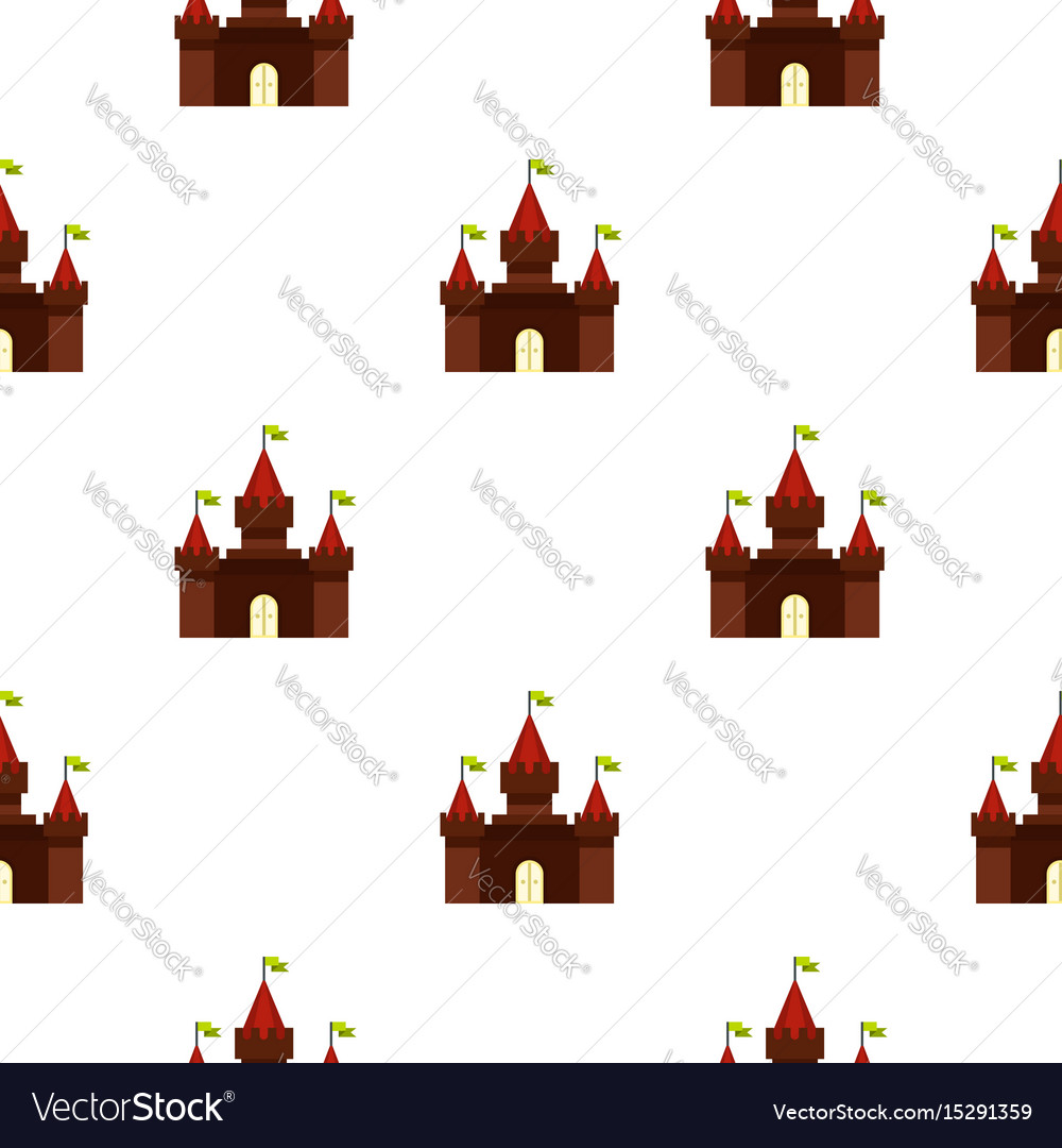 Medieval castle pattern flat Royalty Free Vector Image