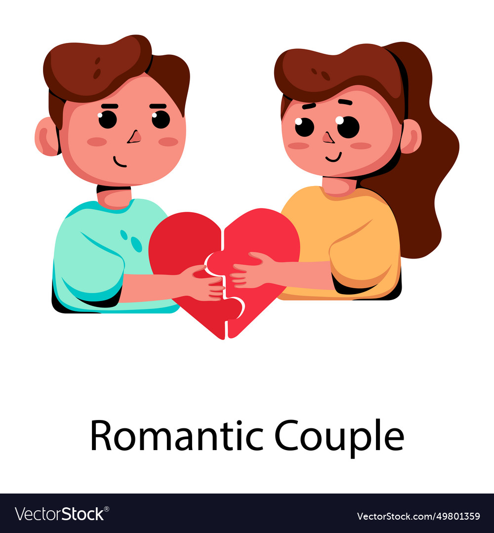 Romantic couple Royalty Free Vector Image - VectorStock