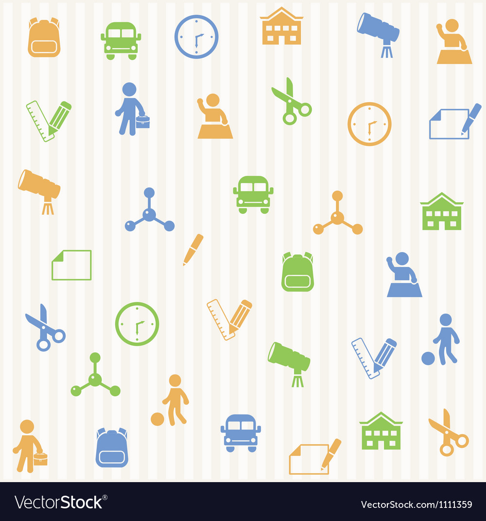 School seamless pattern Royalty Free Vector Image